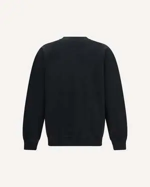 Balmain Vintage Embroidered Logo Sweatshirt - Black
