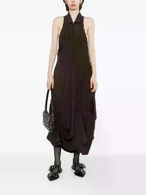 OPEN YY Ruffled-trim Zip-up Dress