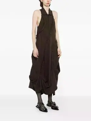 OPEN YY Ruffled-trim Zip-up Dress