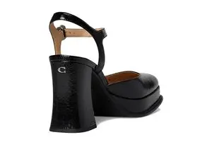 COACH Platform Block Heel Pumps With Ankle Strap