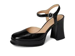 COACH Platform Block Heel Pumps With Ankle Strap