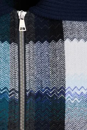 Missoni Checked Wool-jacquard And Felt Bomber Jacket