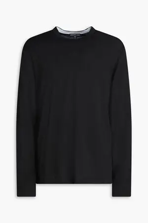 JAMES PERSE Linen-blend Knit Sweater With Side Slits