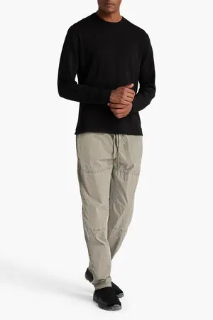 JAMES PERSE Linen-blend Knit Sweater With Side Slits