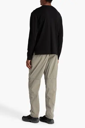 JAMES PERSE Linen-blend Knit Sweater With Side Slits