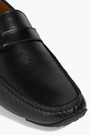 Bally Leather Driving Shoes With Logo Embellishment - Black