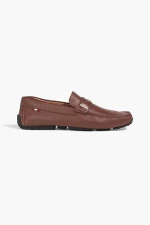 Bally Palven Pebbled-leather Driving Shoes