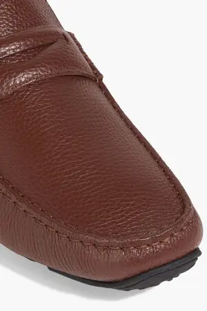 Bally Palven Pebbled-leather Driving Shoes