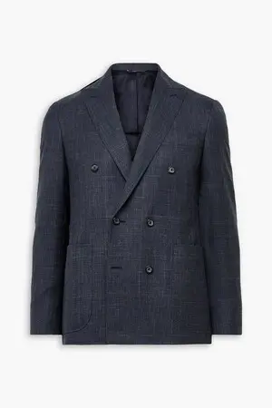 Canali Slimfit Doublebreasted Cupro Suit Jacket