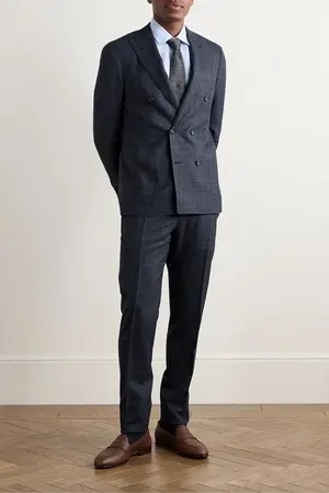 Canali Slimfit Doublebreasted Cupro Suit Jacket