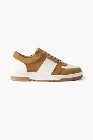 Mr P. Atticus Suede And Leather Sneakers - Camel