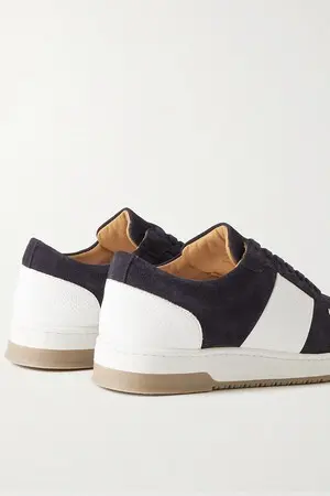 Mr P. Atticus Two-tone Suede And Leather Sneakers
