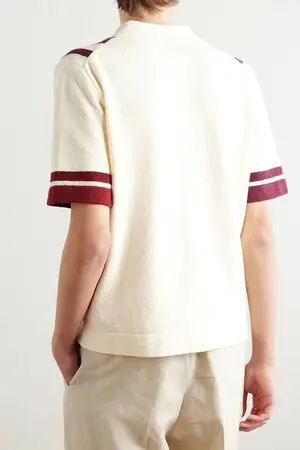 Dolce & Gabbana Striped Cottonblend Polo Shirt