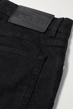 Etro Slim Fit Paisley Jacquard Cotton-blend Pants