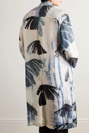 Dries Van Noten Printed Silk-satin Trench Coat