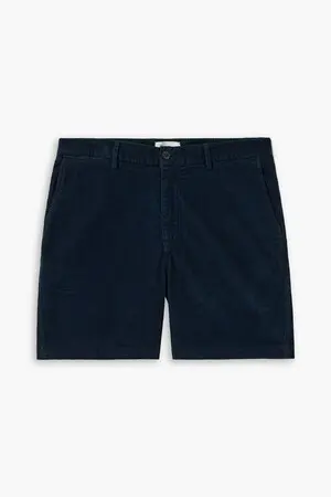 Mr P. Straight-leg Cotton-blend Corduroy Shorts - Navy