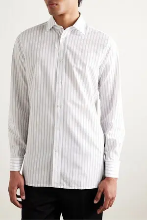 MAISON MARGIELA Slimfit Striped Cottonpoplin Shirt