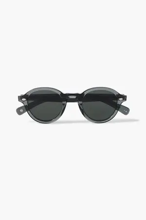 Garrett Leight Silver Tone Eyewear For Men