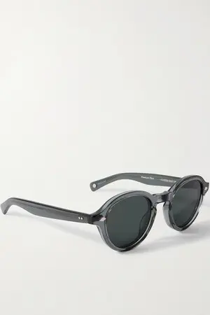 Garrett Leight Flipper Round-frame Acetate Sunglasses
