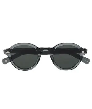 Garrett Leight Flipper Round-frame Acetate Sunglasses - Anthracite