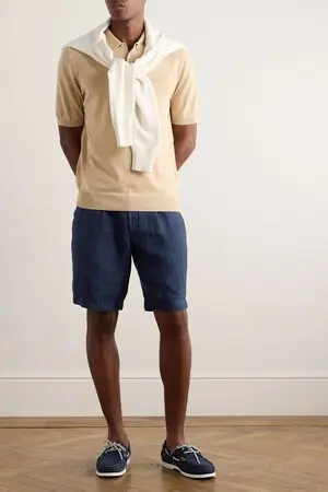 Boglioli Pleated Linen Shorts