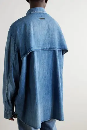 Fear Of God Oversized Denim Shirt - Mid Denim