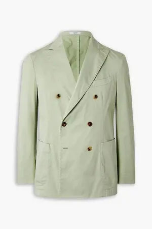 Boglioli Slimfit Doublebreasted Cottonblend Suit Jacket - Mint