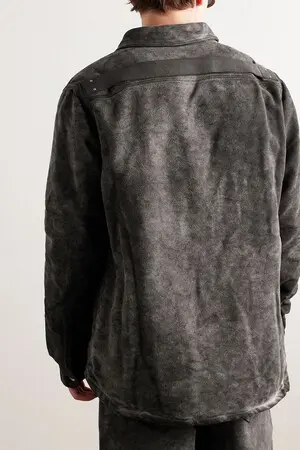Rick Owens Padded Garmentdyed Cottonmoleskin Overshirt
