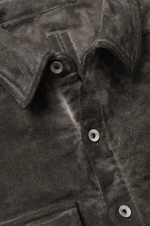 Rick Owens Padded Garmentdyed Cottonmoleskin Overshirt
