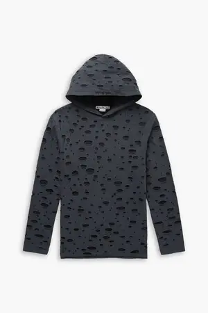 Acne Studios Distressed Cotton Jersey Hoodie