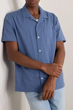 Mr P. Campcollar Striped Cotton Shirt