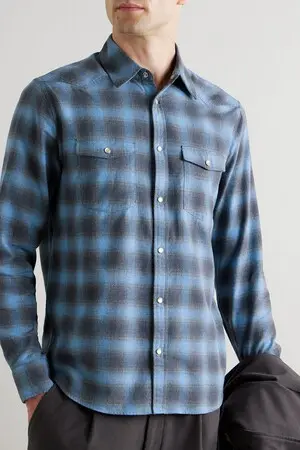 Mr P. Checked Cottonflannel Shirt
