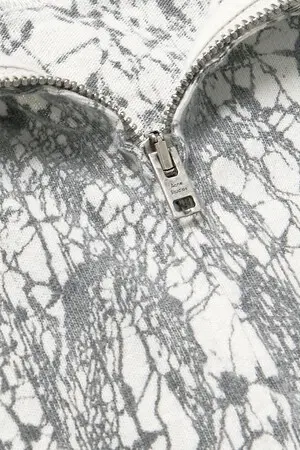 Acne Studios Printed Cotton-jersey Zip-up Hoodie