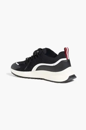 Bally Daryel Leather And Stretch-knit Sneakers
