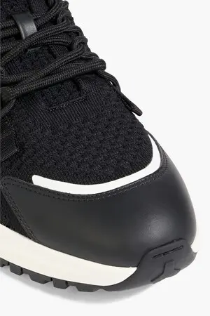 Bally Daryel Leather And Stretch-knit Sneakers