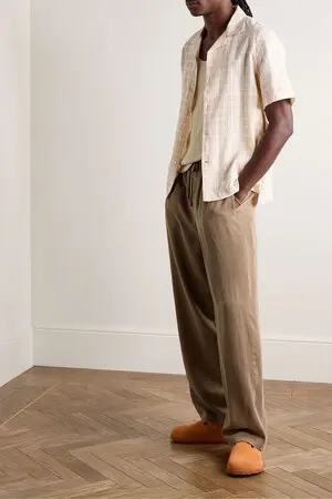 Mr P. Campcollar Checked Cottonblend Seersucker Shirt