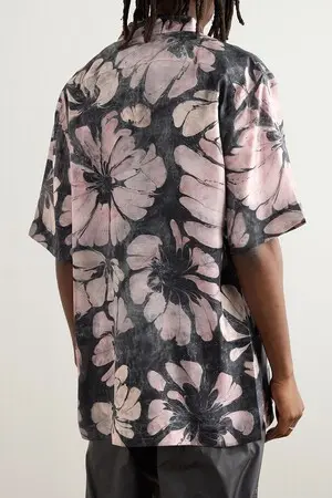 Dries Van Noten Floralprint Silkvoile Shirt