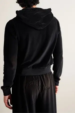 Acne Studios Faro Embossed Logo Velour Hoodie