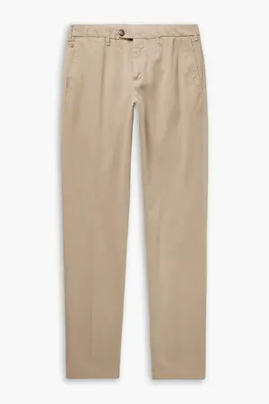 Canali Slimfit Straightleg Cottonblend Twill Chinos - Beige