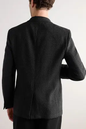 Mr P. Regularfit Checked Woolblend Bouclé Blazer