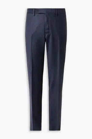 Mr P. Wool Flannel Pinstriped Suit Pants - Navy