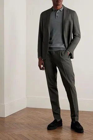 SLOWEAR Slim-fit Wool-blend Suit Jacket
