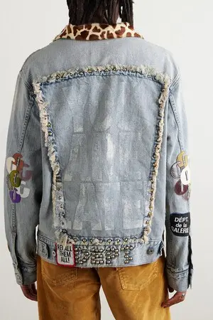 GALLERY DEPT. Printed Denim Jacket With Appliquéd Details