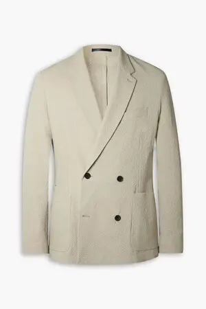 Paul Smith Doublebreasted Cottonblend Seersucker Blazer