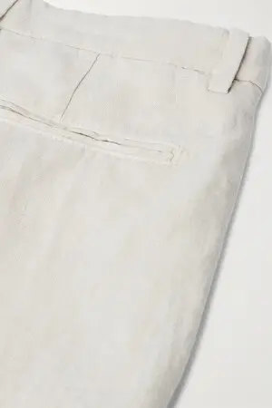 Boglioli Straight-leg Linen Pleated Shorts