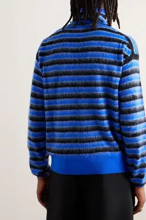 Marni Striped Brushed Wool Rollneck Sweater
