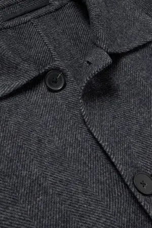Mr P. Herringbone Wool And Cashmere-blend Flannel Coat