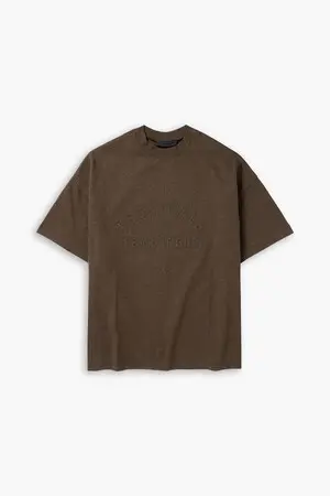 Fear Of God Oversized Logoappliquéd Cottonjersey Tshirt - Chocolate