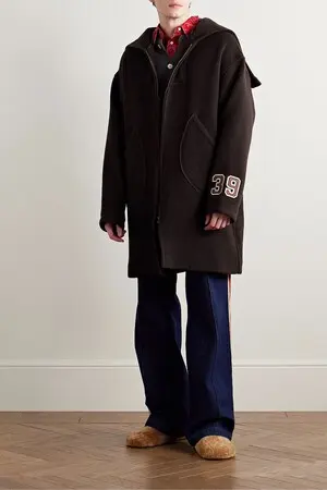 BODE Sideline Appliquéd Wool-felt Coat