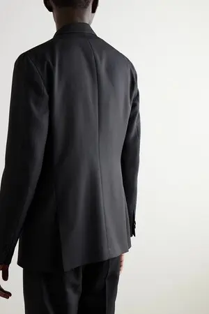 Mr P. Double-breasted Woven Suit Jacket